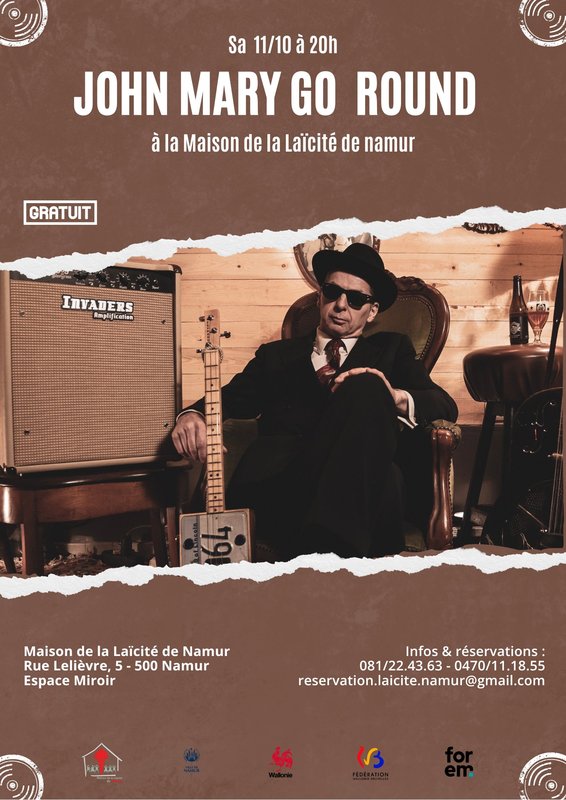 Concerts John Mary Go Round en concert - Namur (Namur)